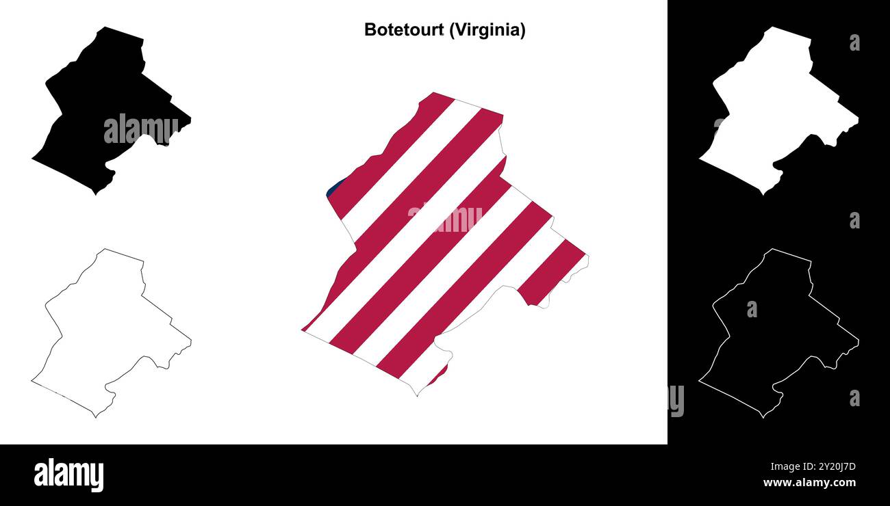 Blank botetourt map hi-res stock photography and images - Alamy