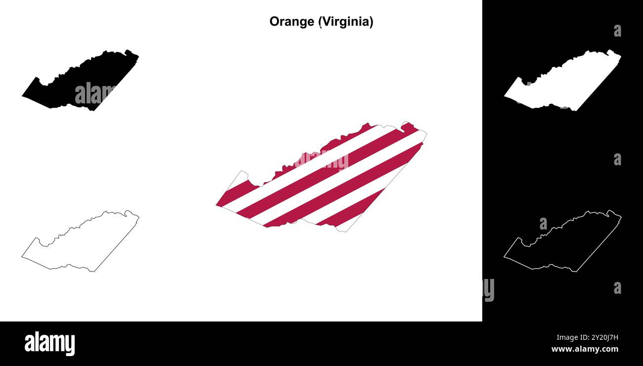 Orange County (Virginia) outline map set Stock Vector Image & Art - Alamy