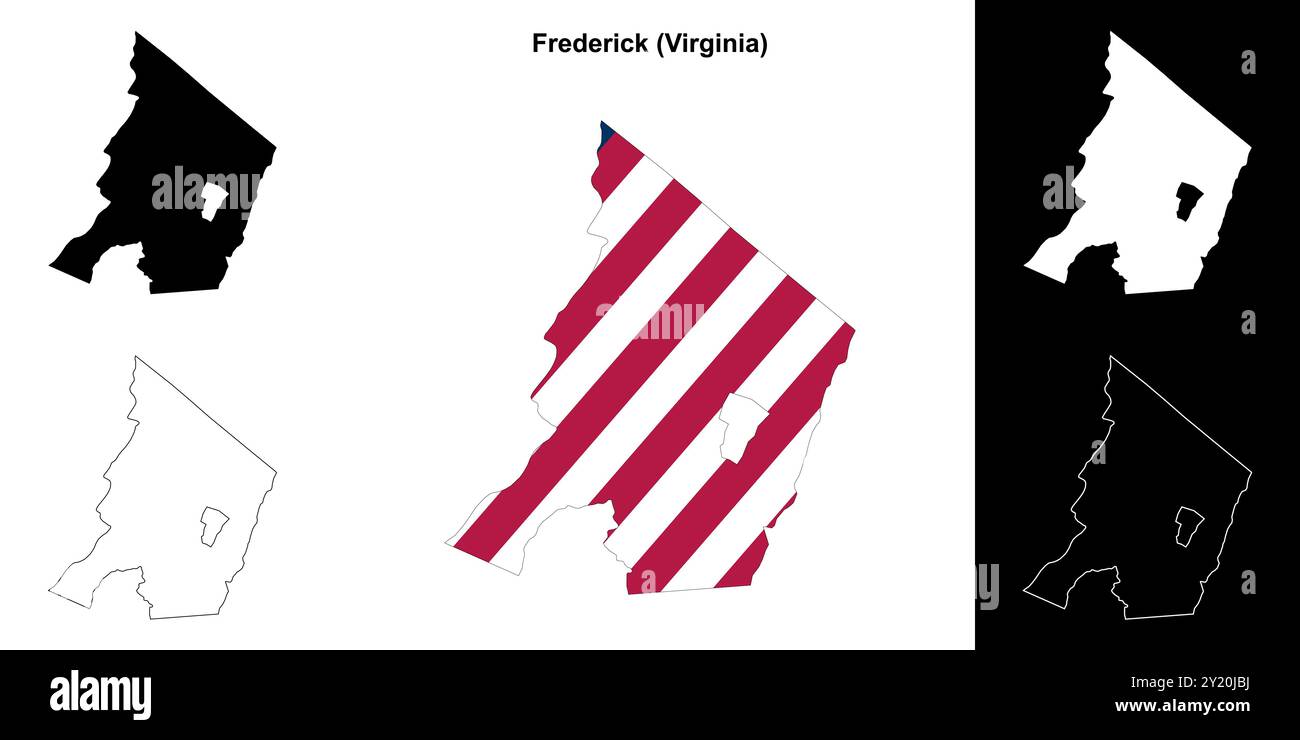 Frederick County (Virginia) outline map set Stock Vector Image & Art ...
