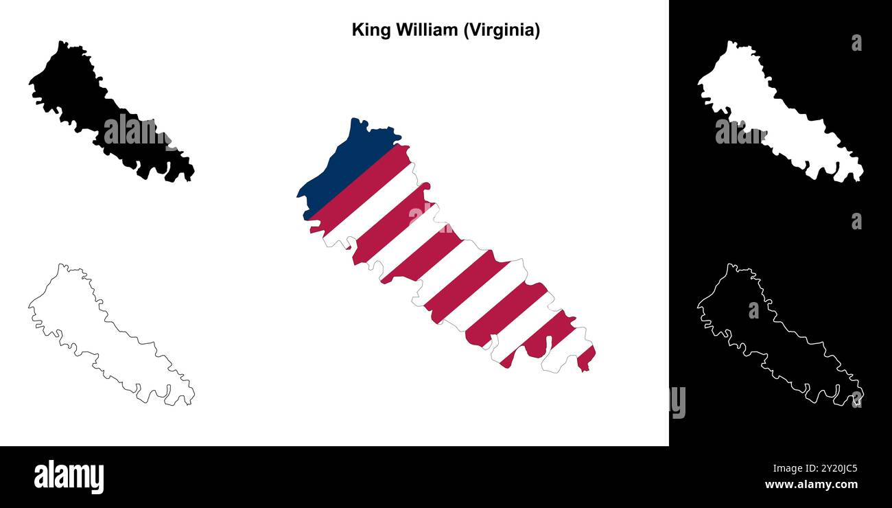 Map of king william virginia hi-res stock photography and images - Alamy