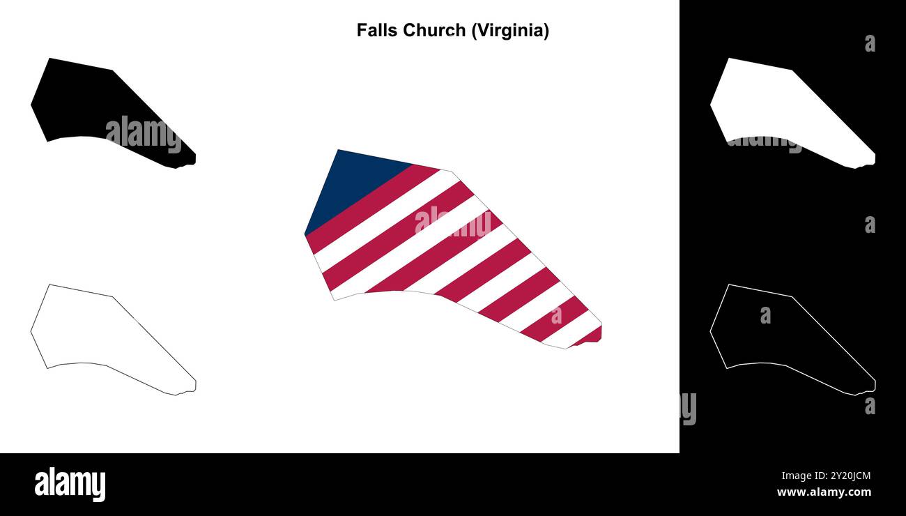 Blank falls church map hi-res stock photography and images - Alamy