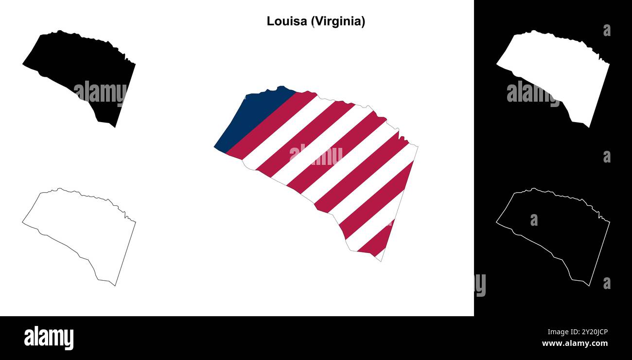 Louisa County (Virginia) outline map set Stock Vector Image & Art - Alamy