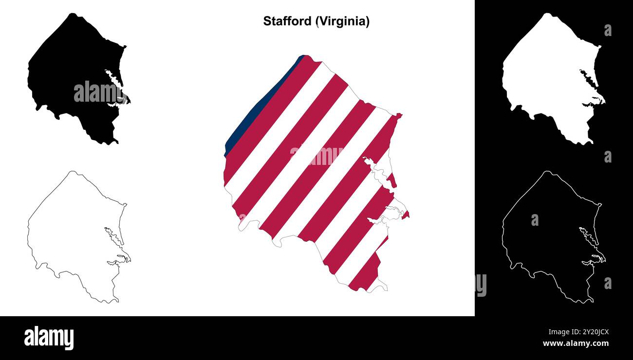 Stafford county map hi-res stock photography and images - Alamy