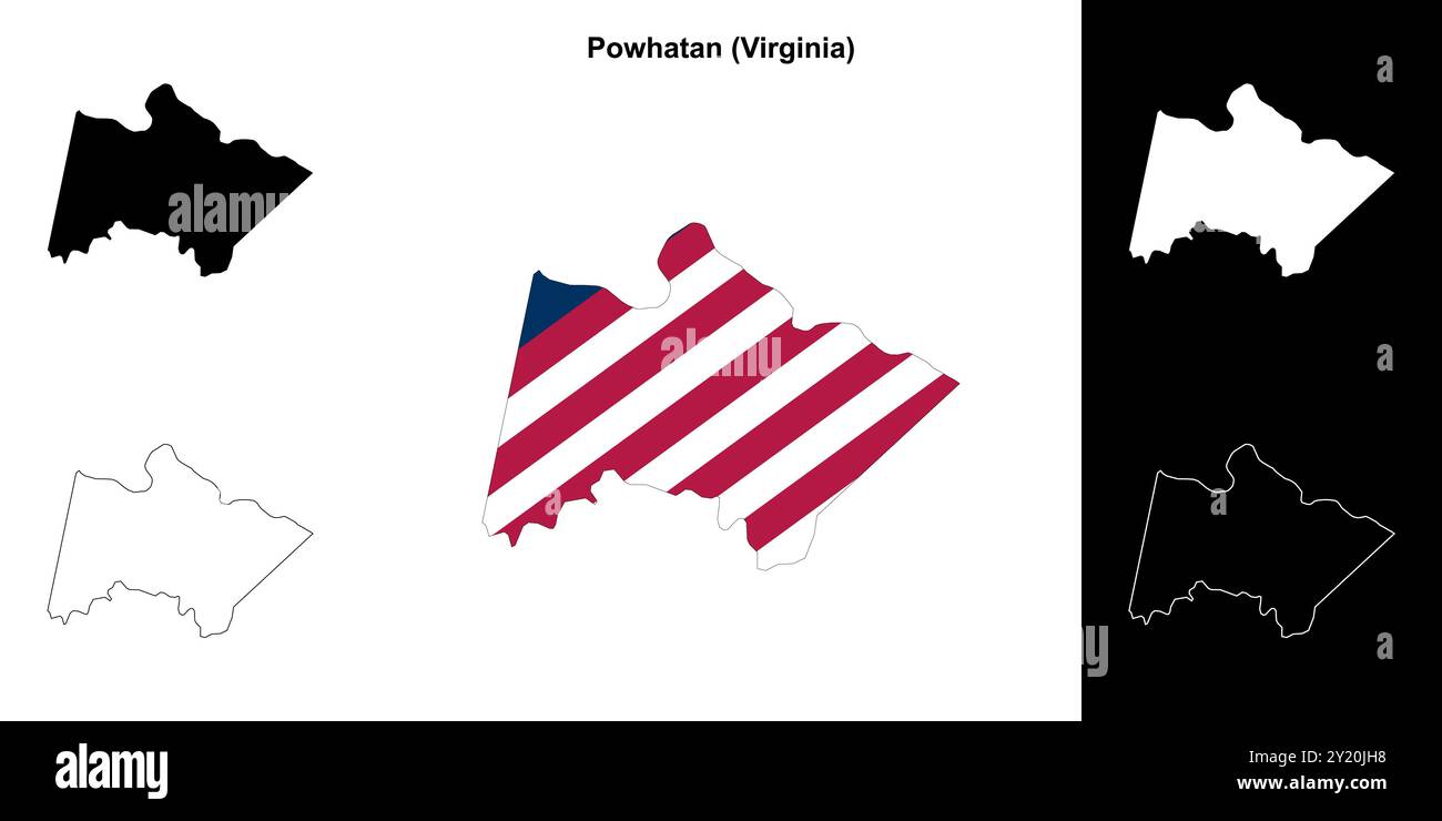 Powhatan territory map hi-res stock photography and images - Alamy