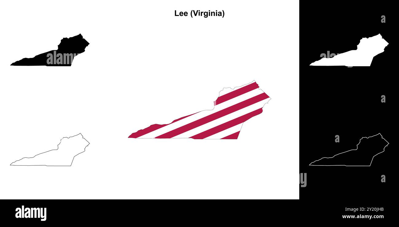 Lee County (Virginia) outline map set Stock Vector Image & Art - Alamy