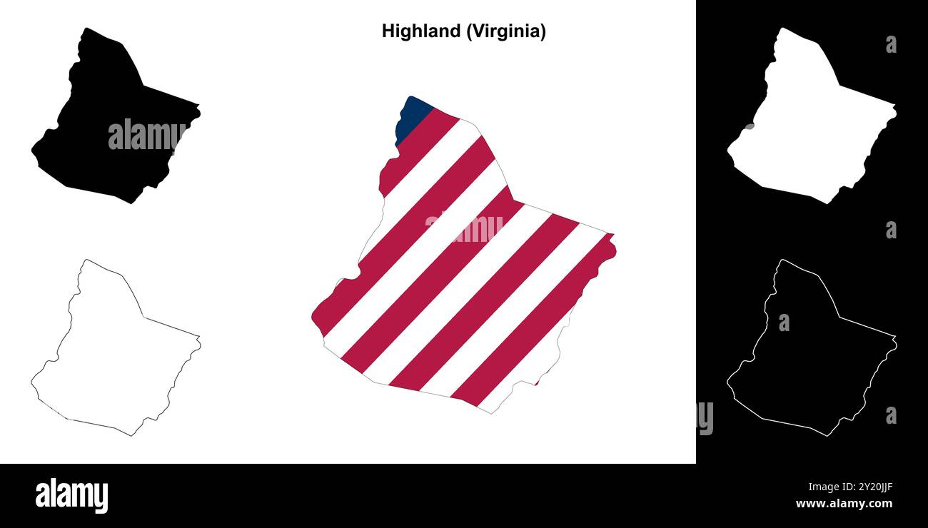 Highland vector map hi-res stock photography and images - Alamy