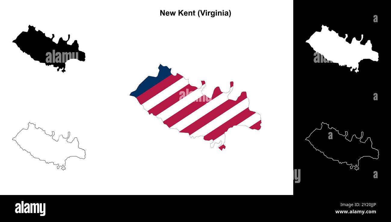 Kent vector outline map hi-res stock photography and images - Alamy