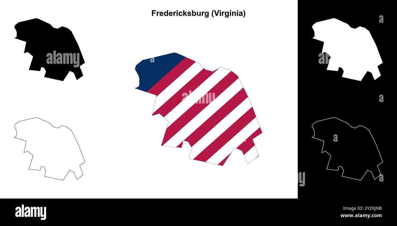Fredericksburg county map hi-res stock photography and images - Alamy