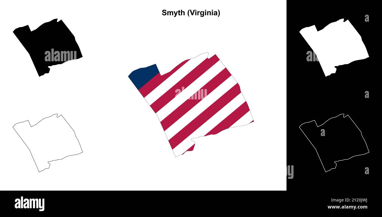 Smyth County (Virginia) outline map set Stock Vector Image & Art - Alamy
