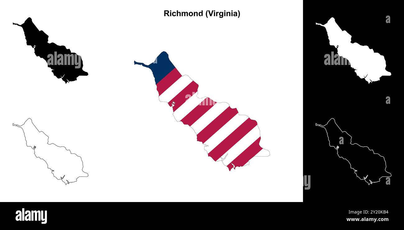 Richmond County (Virginia) outline map set Stock Vector Image & Art - Alamy