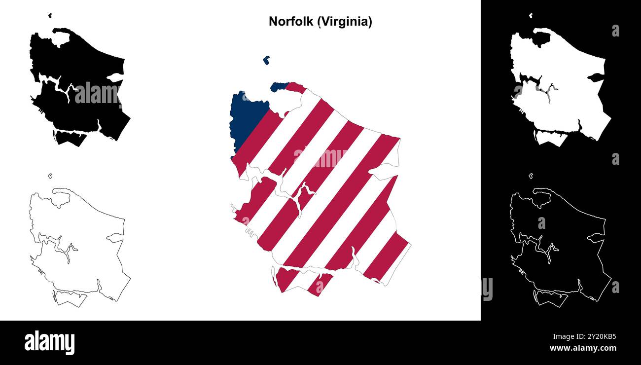 Norfolk county map hi-res stock photography and images - Alamy