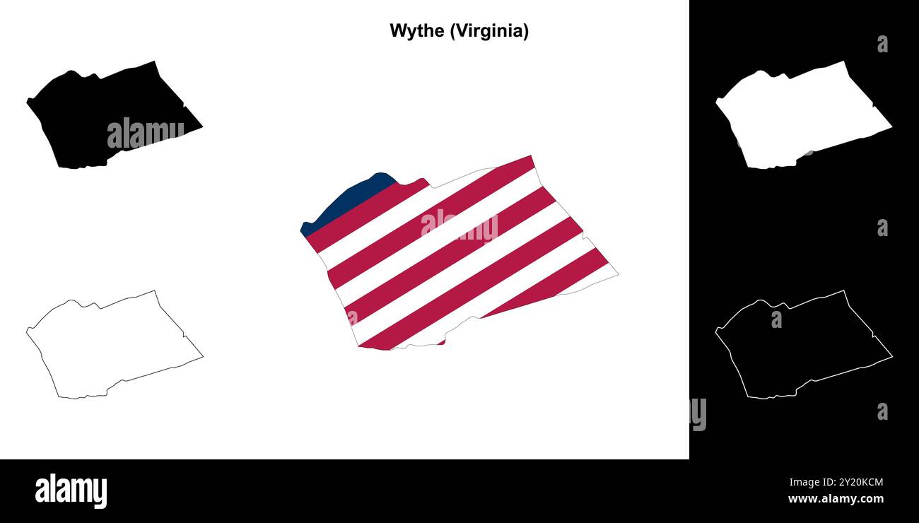 Wythe County (Virginia) outline map set Stock Vector Image & Art - Alamy