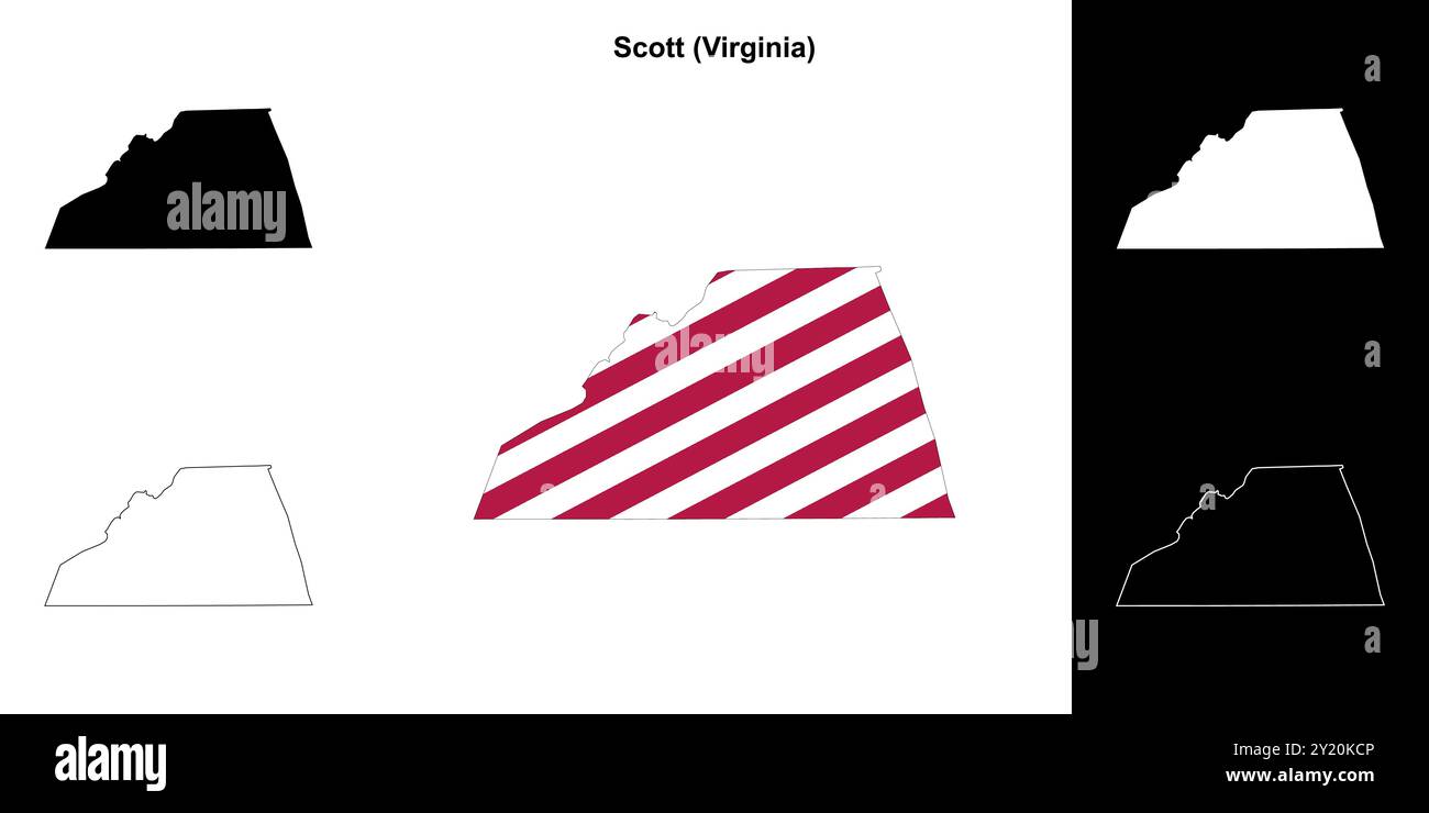 Scott county map hi-res stock photography and images - Alamy