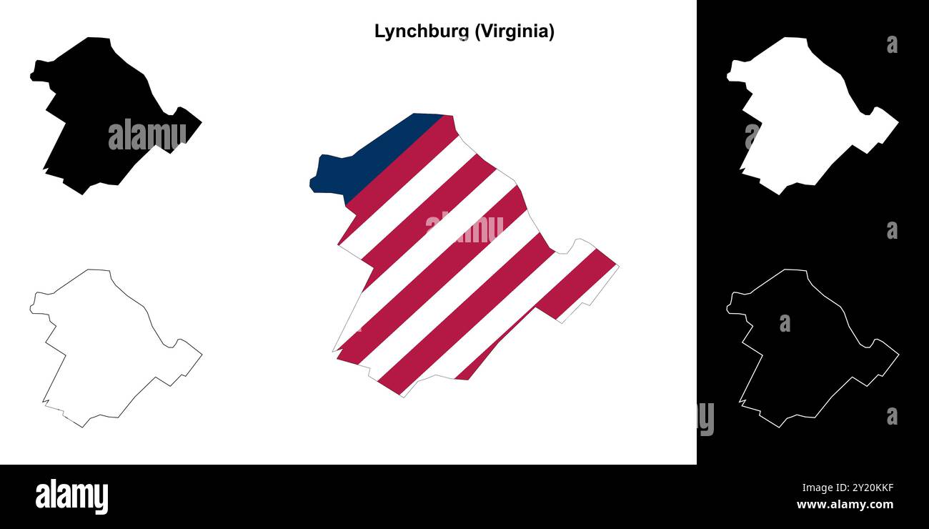 Lynchburg county map Stock Vector Images - Alamy