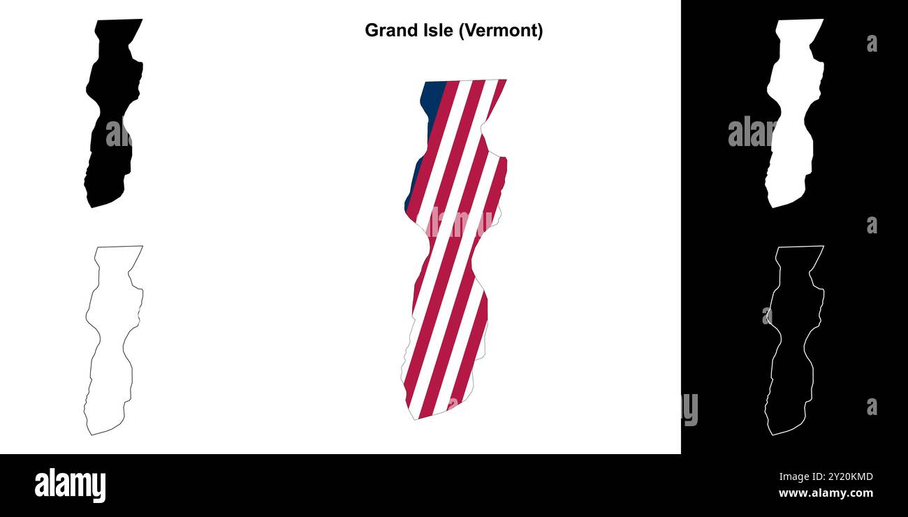 Blank grand isle map hi-res stock photography and images - Alamy