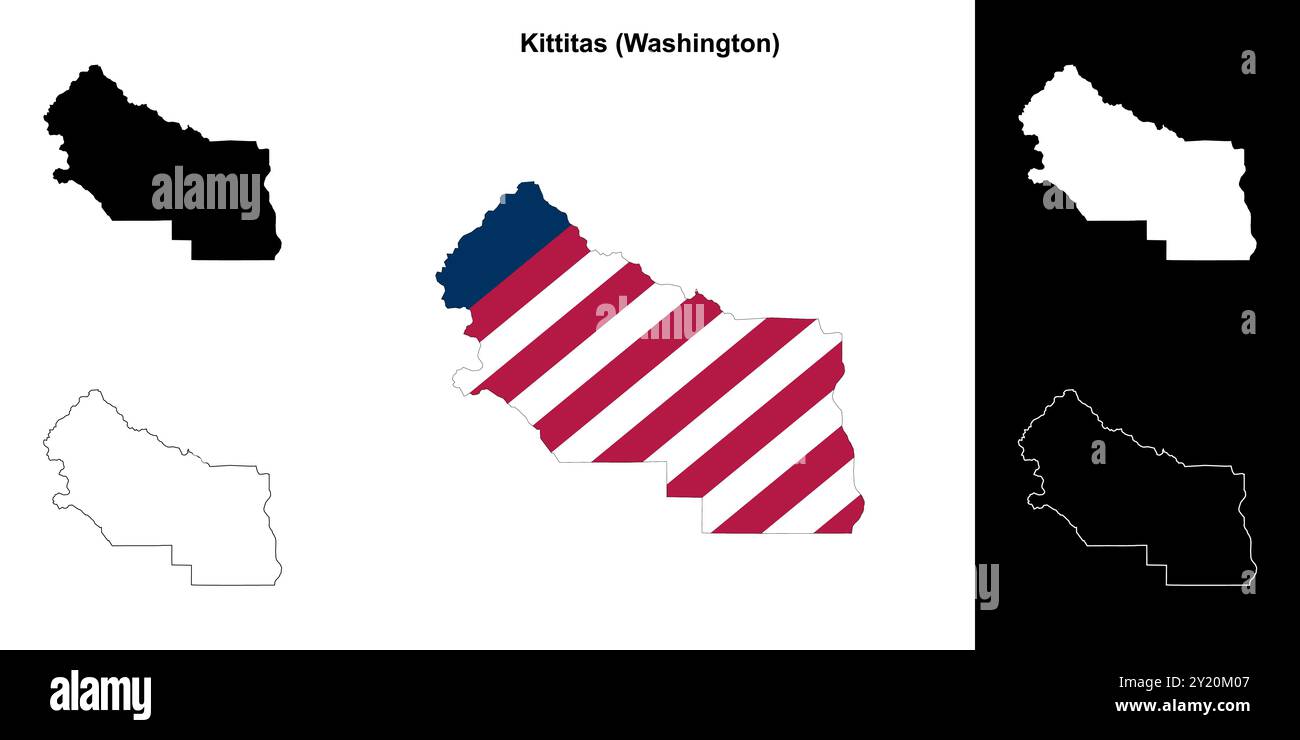 Kittitas county map hi-res stock photography and images - Alamy