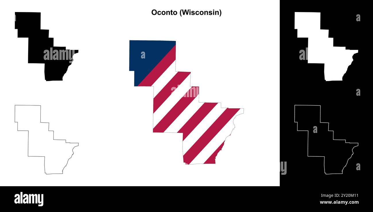 Blank oconto map hi-res stock photography and images - Alamy