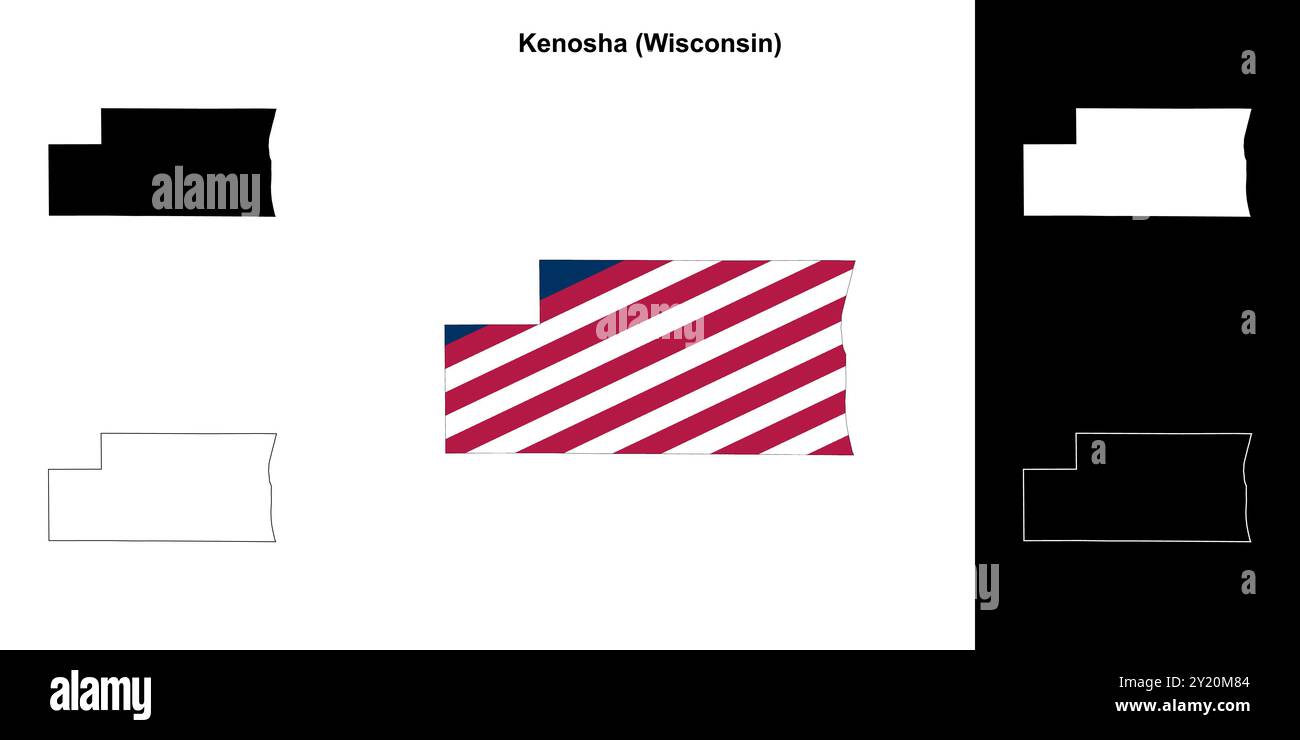 Map of kenosha wisconsin hi-res stock photography and images - Alamy