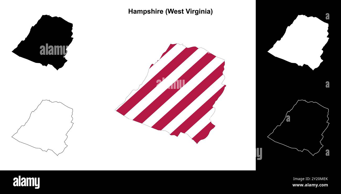 Hampshire eps map hi-res stock photography and images - Alamy