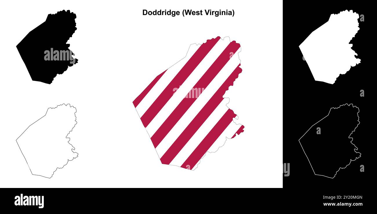 Doddridge outline map hi-res stock photography and images - Alamy