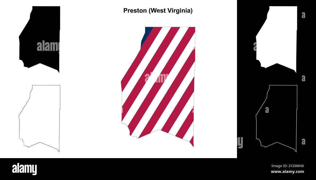 Preston county map hi-res stock photography and images - Alamy