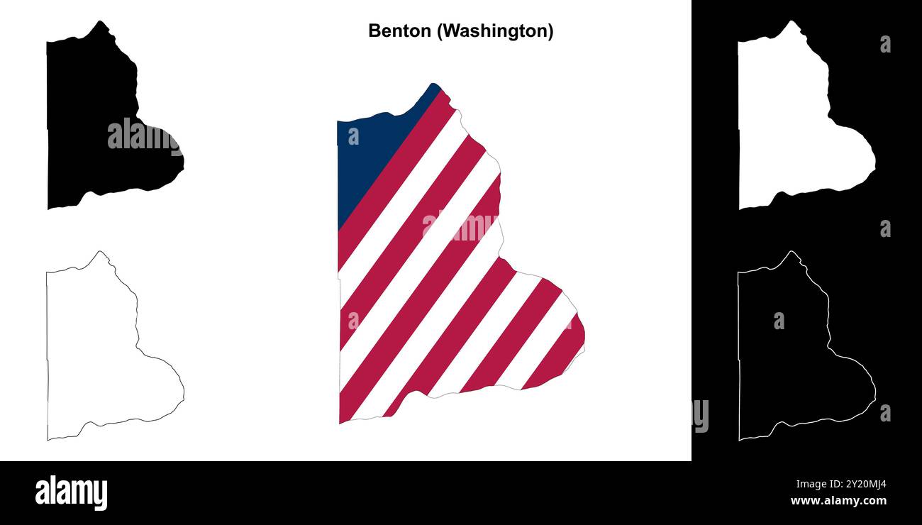 Benton county map hi-res stock photography and images - Alamy