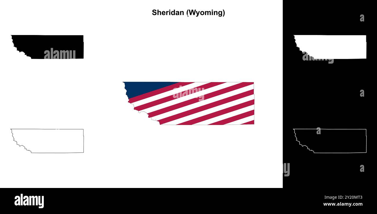 Blank sheridan map hi-res stock photography and images - Alamy