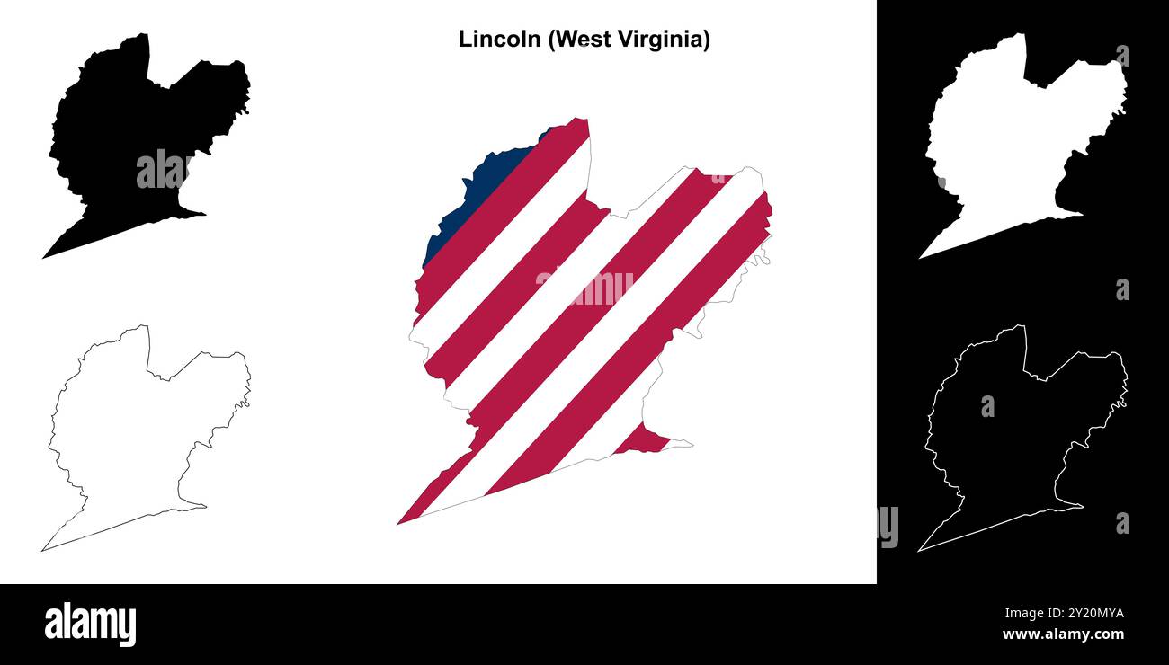 Lincoln outline map vector vectors hi-res stock photography and images ...