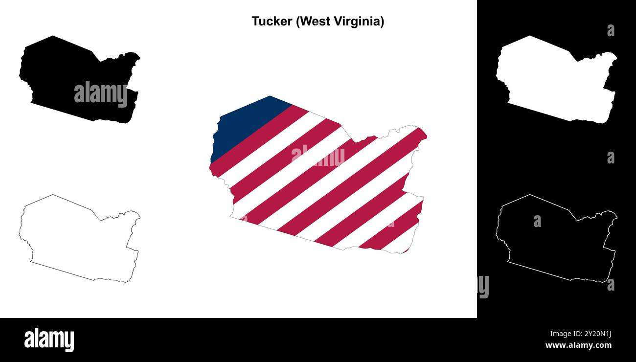 Tucker outline map hi-res stock photography and images - Alamy