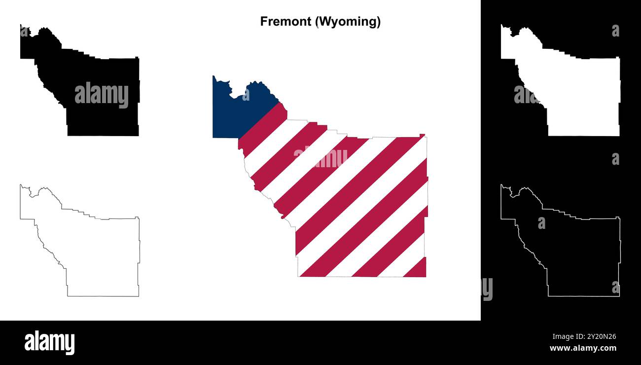 Fremont vector outline map hi-res stock photography and images - Alamy