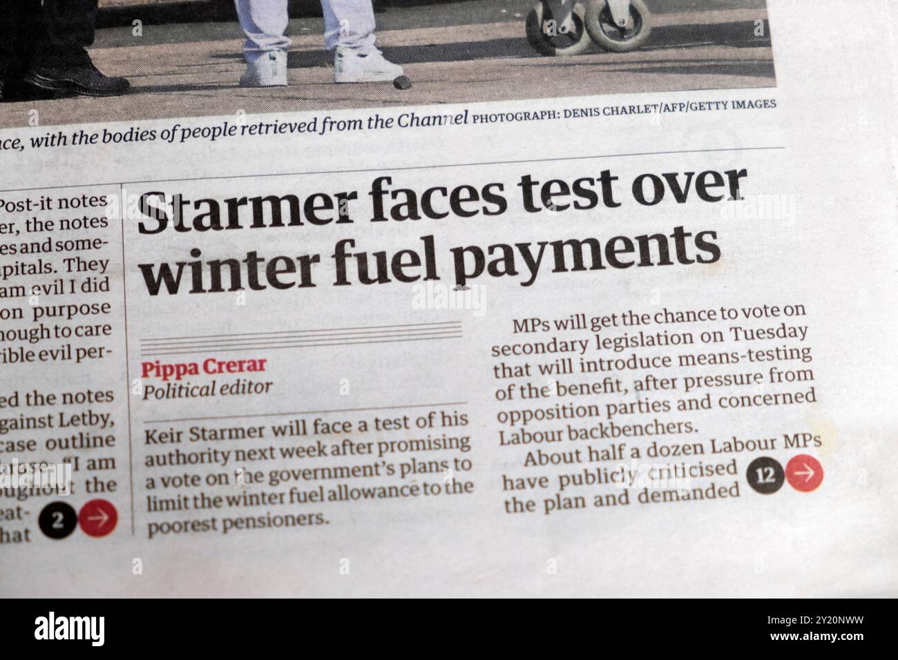 PM Keir 'Starmer faces test in Commons with vote over winter fuel ...