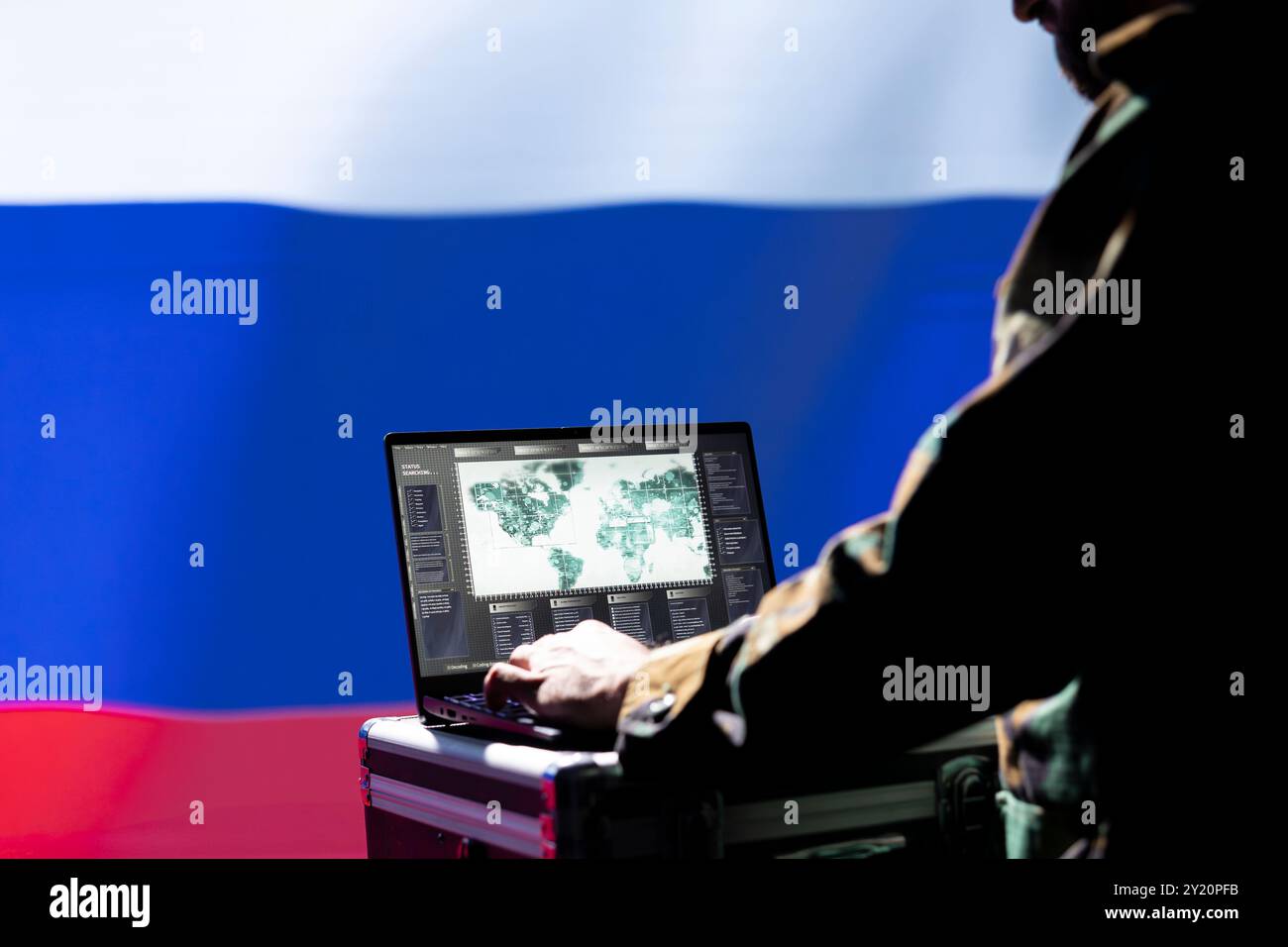 Soviet operative in Russian army conducts tactical reconnaissance ...