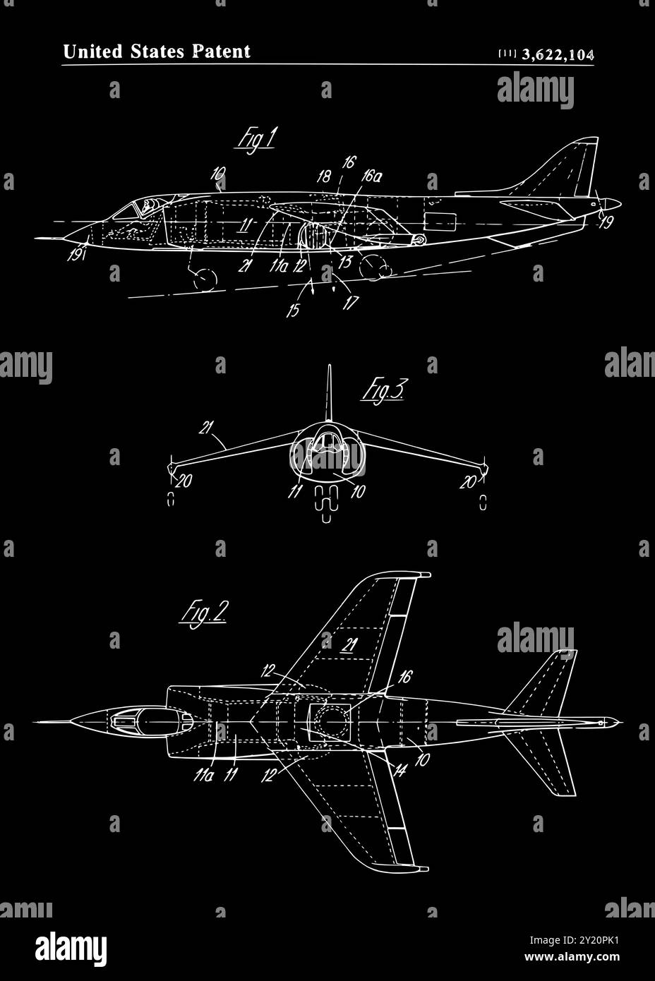 This technical drawing depicts a detailed blueprint of an aircraft ...