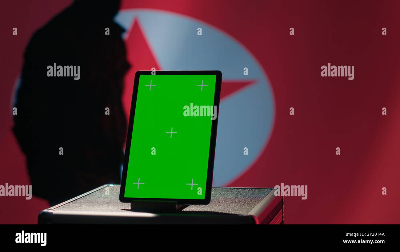 Mockup tablet used by North Korean state security services to ...