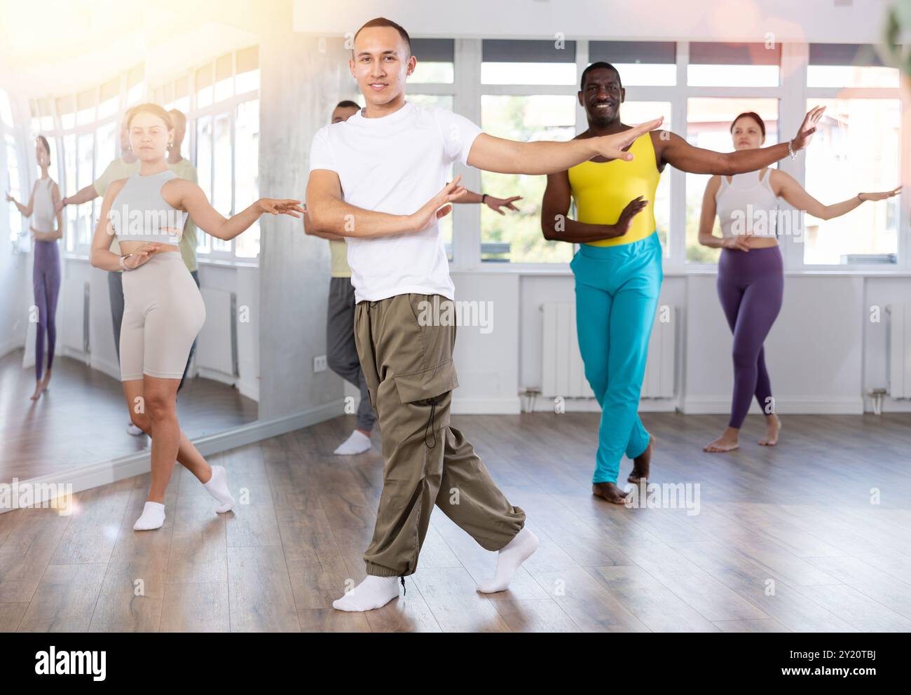 Group of people dancing jazz funk Stock Photo - Alamy