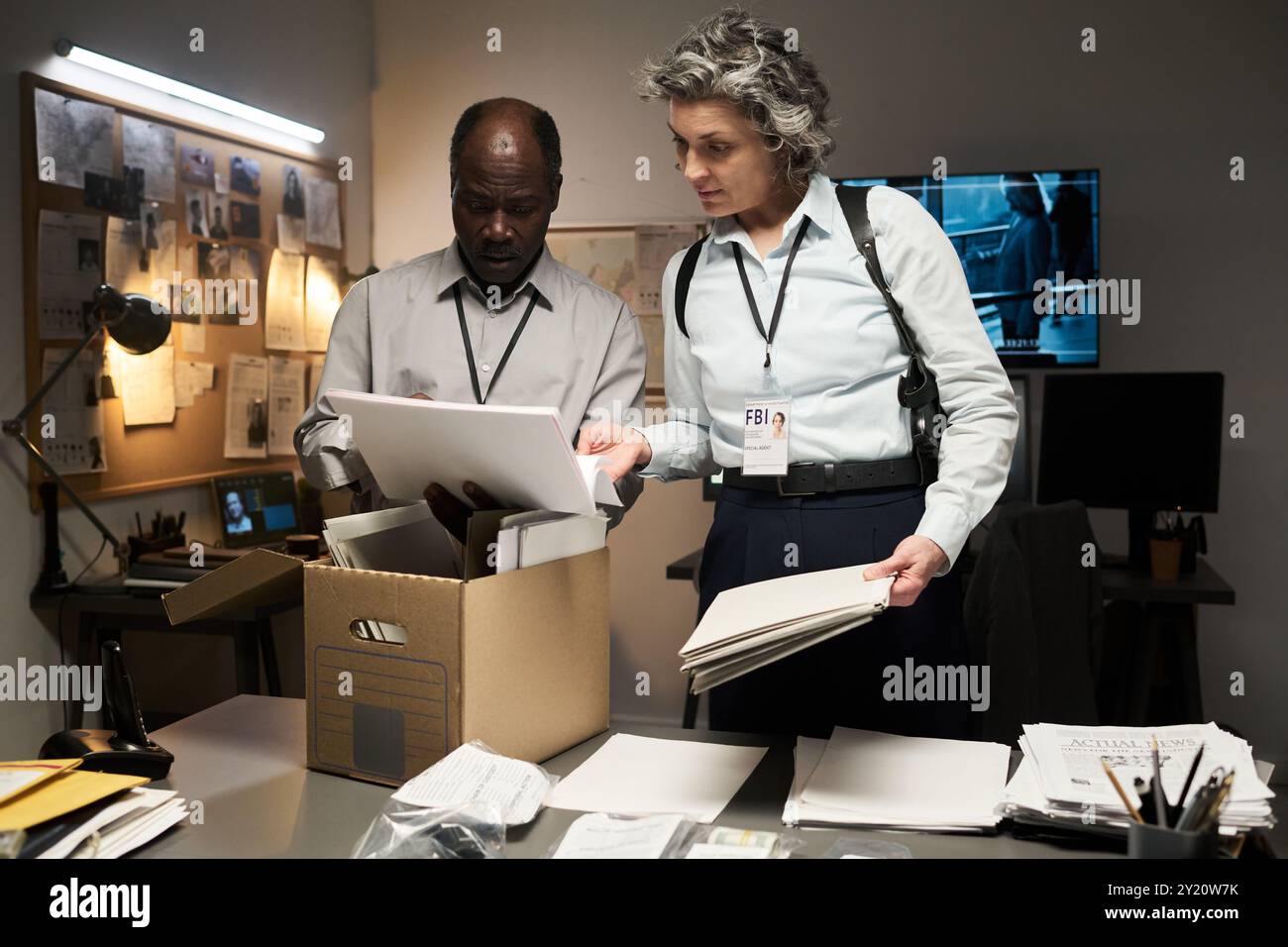 Detective office interior hi-res stock photography and images - Alamy
