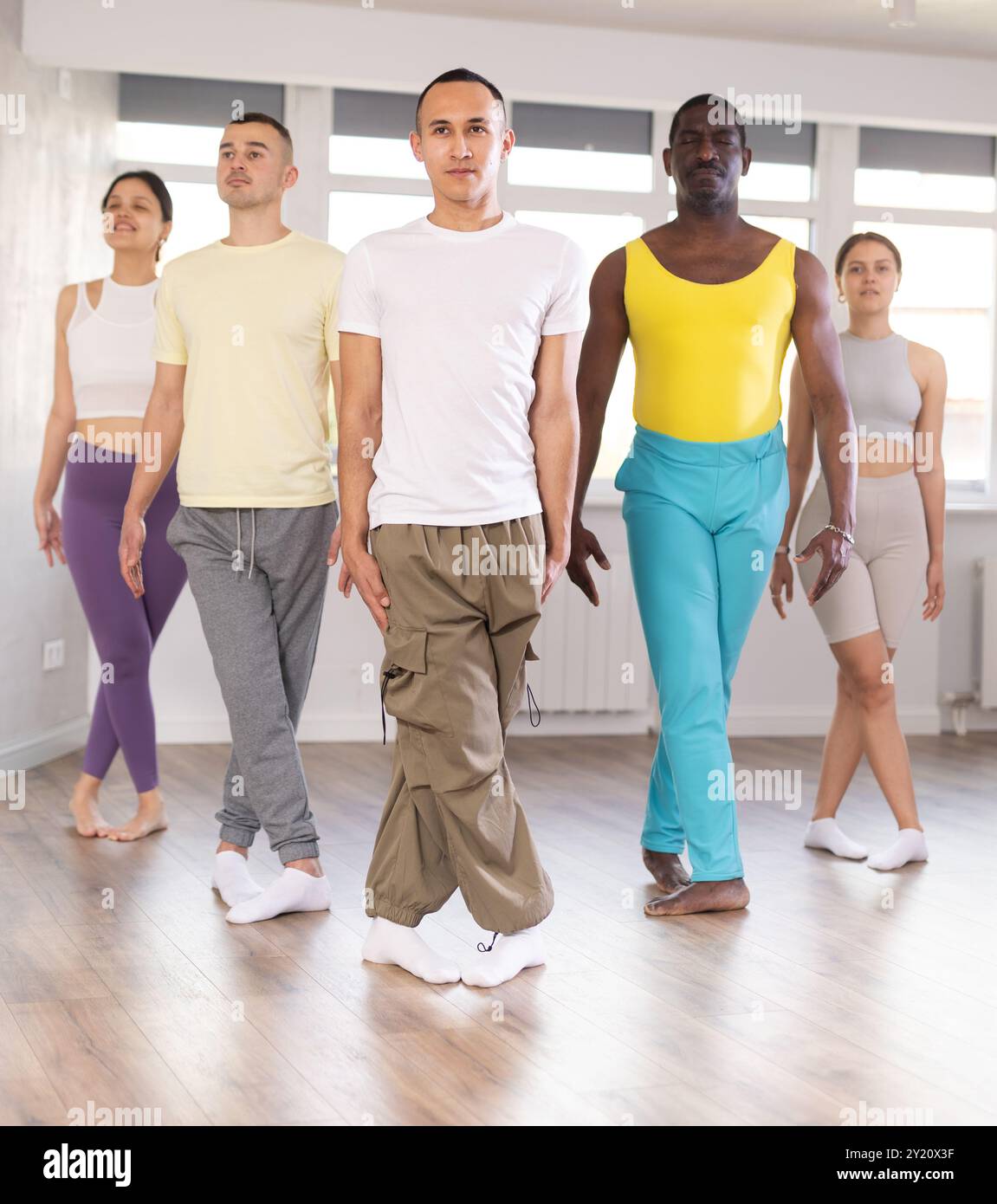 Group of people dancing folk dances Stock Photo - Alamy