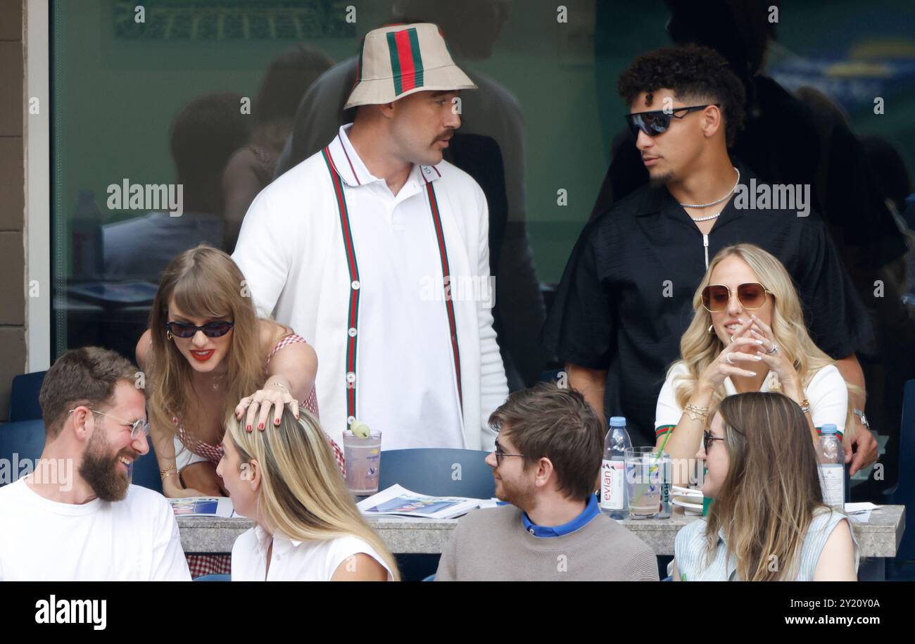 New York, United States. 08th Sep, 2024. Taylor Swift and Travis Kelce ...
