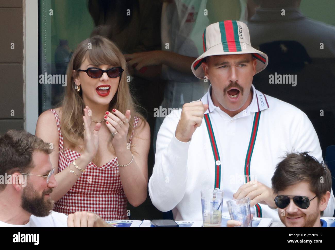 New York, United States. 08th Sep, 2024. Taylor Swift and Travis Kelce ...