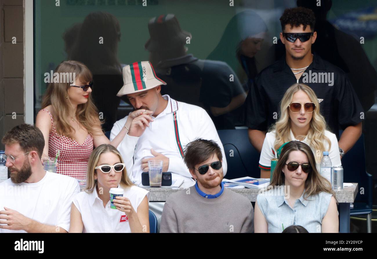 New York, United States. 08th Sep, 2024. Taylor Swift and Travis Kelce ...