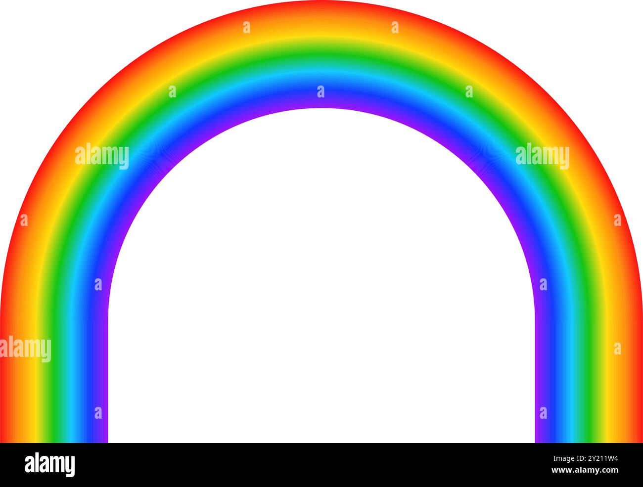 Rainbow arch. Multicolored archway shape. Arc with spectrum colors ...