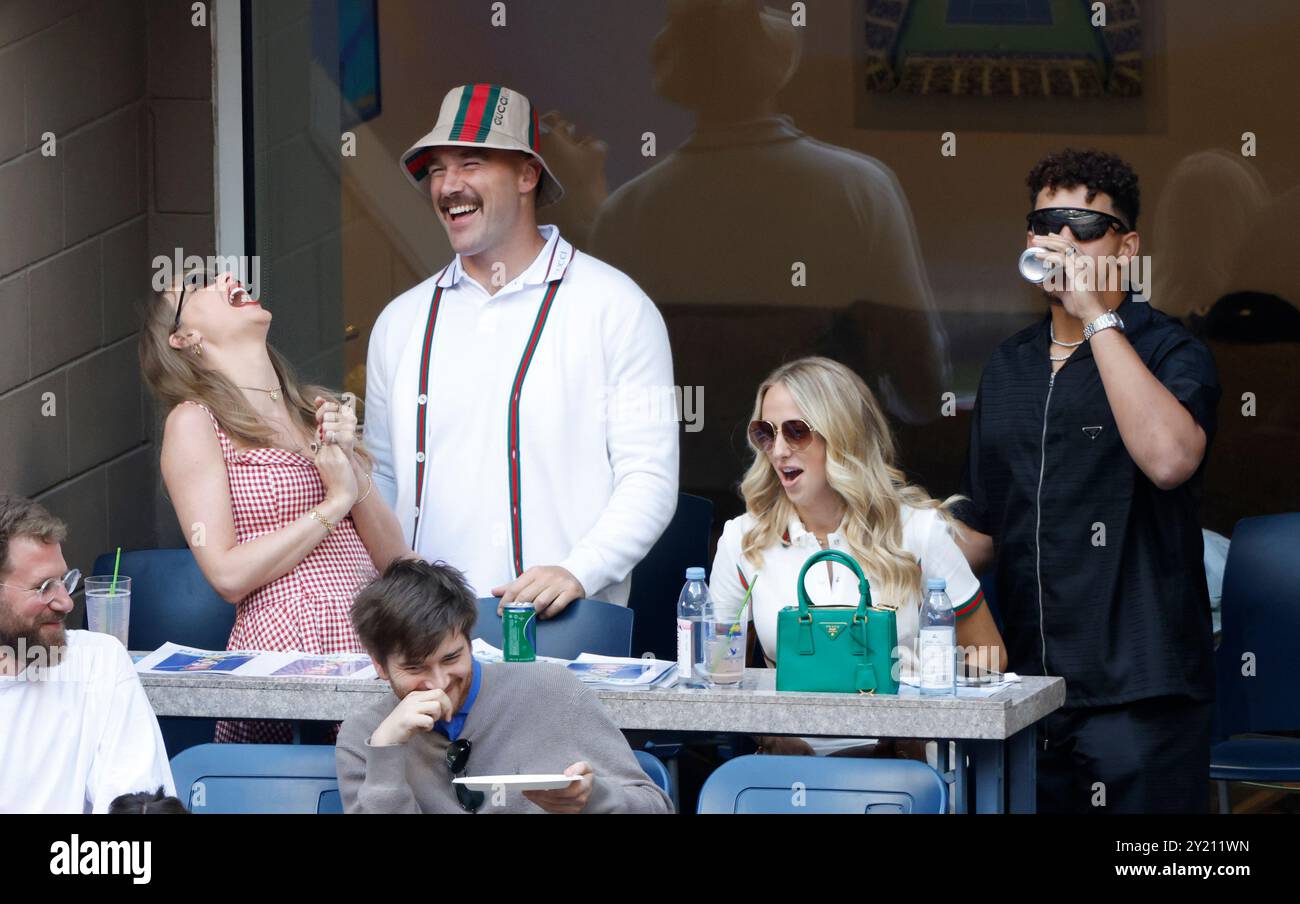 New York, United States. 08th Sep, 2024. Taylor Swift and Travis Kelce ...