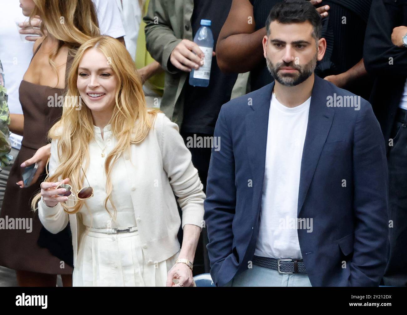 New York, United States. 08th Sep, 2024. Lindsey Lohan and her husband ...