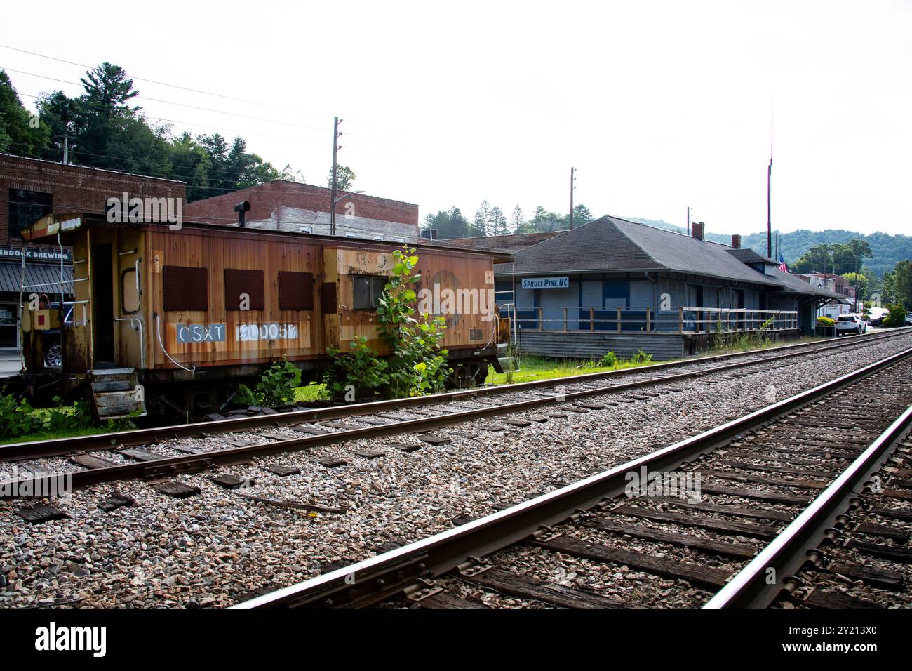 Spruce Pine NC Train Station Stock Photo - Alamy
