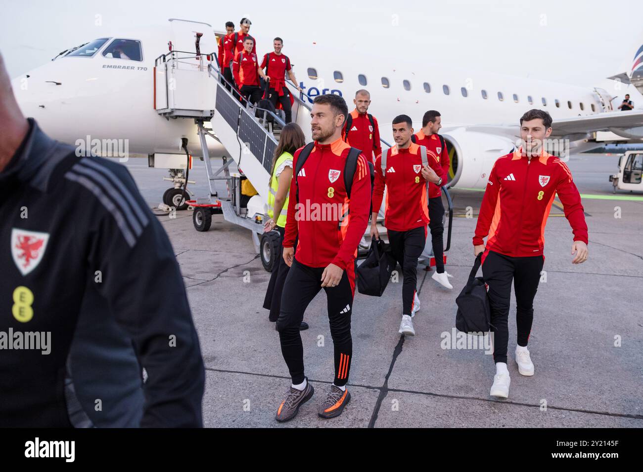 PODGORICA, Montenegro. 08th Sep, 2024. Wales' Aaron Ramsey and Wales ...