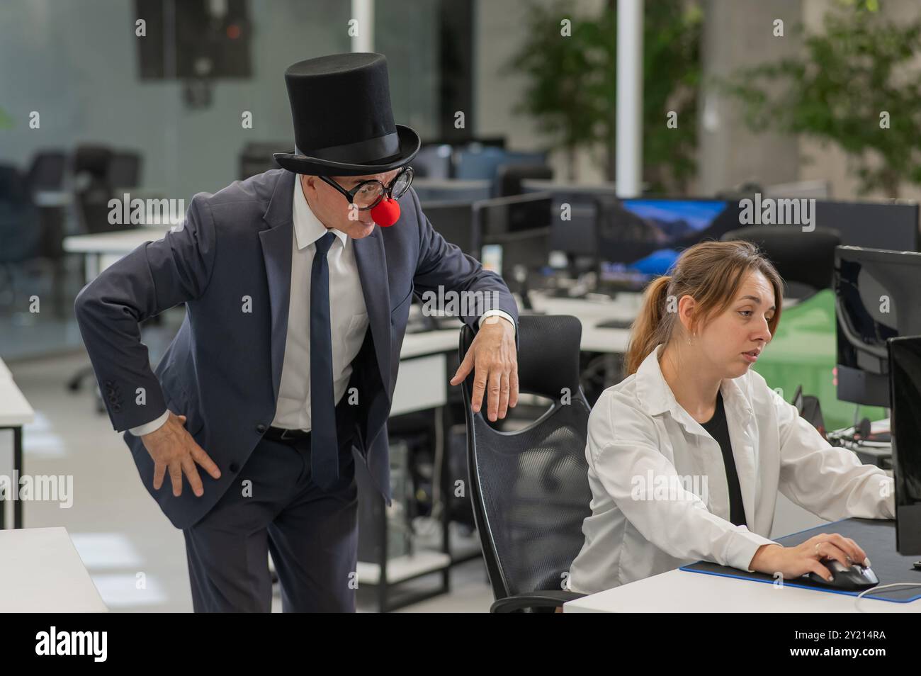 Employee in costume works on hi-res stock photography and images - Alamy