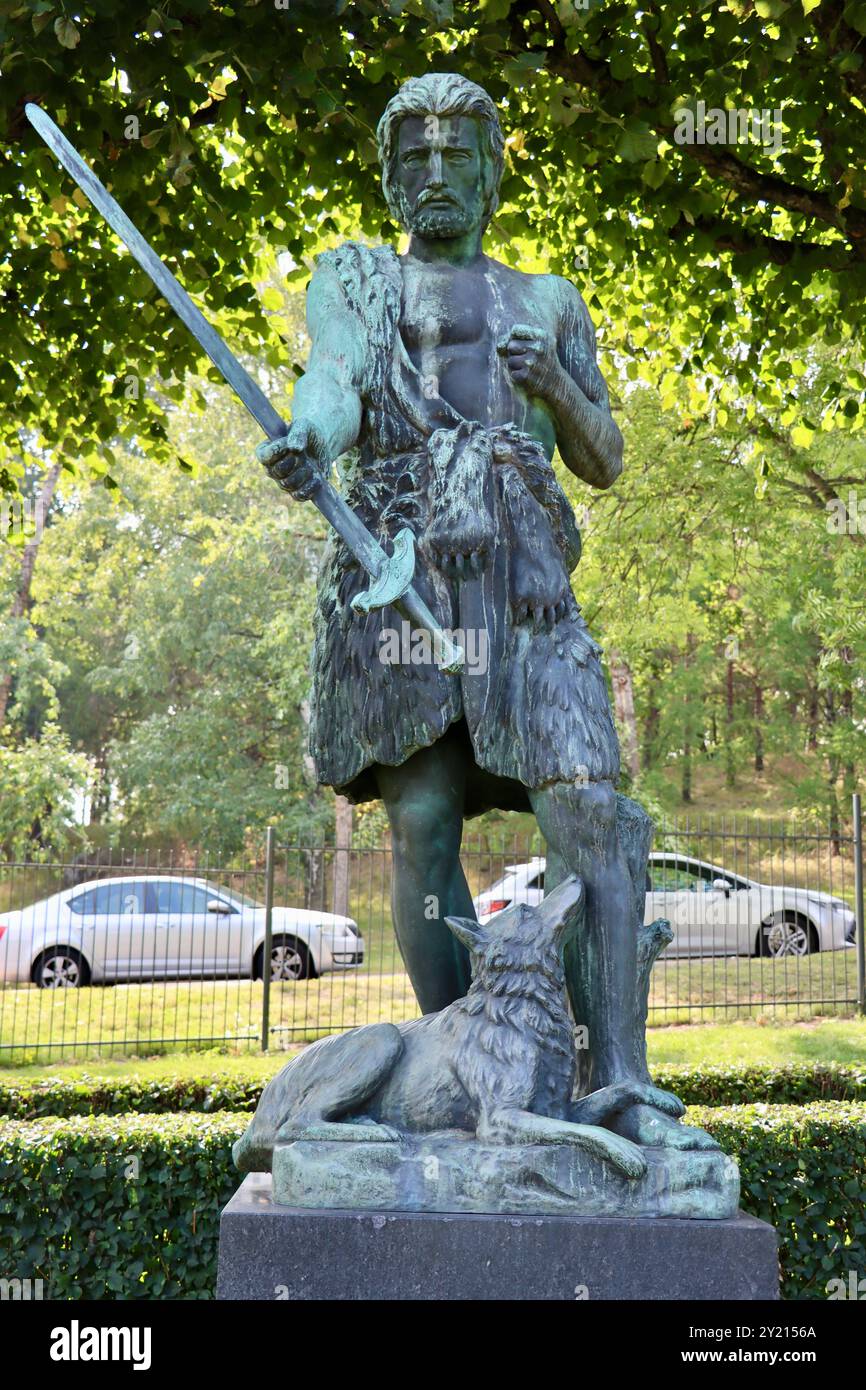 Kullervo Addresses His Sword - sculpture by C.E. Sjöstrand at the Rose ...