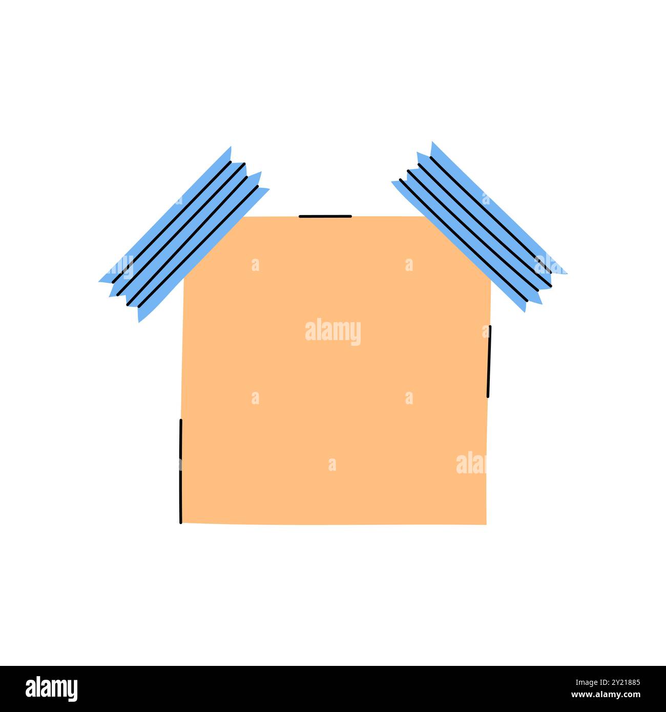 Blank square note paper isolated vector element. Illustration of empty ...