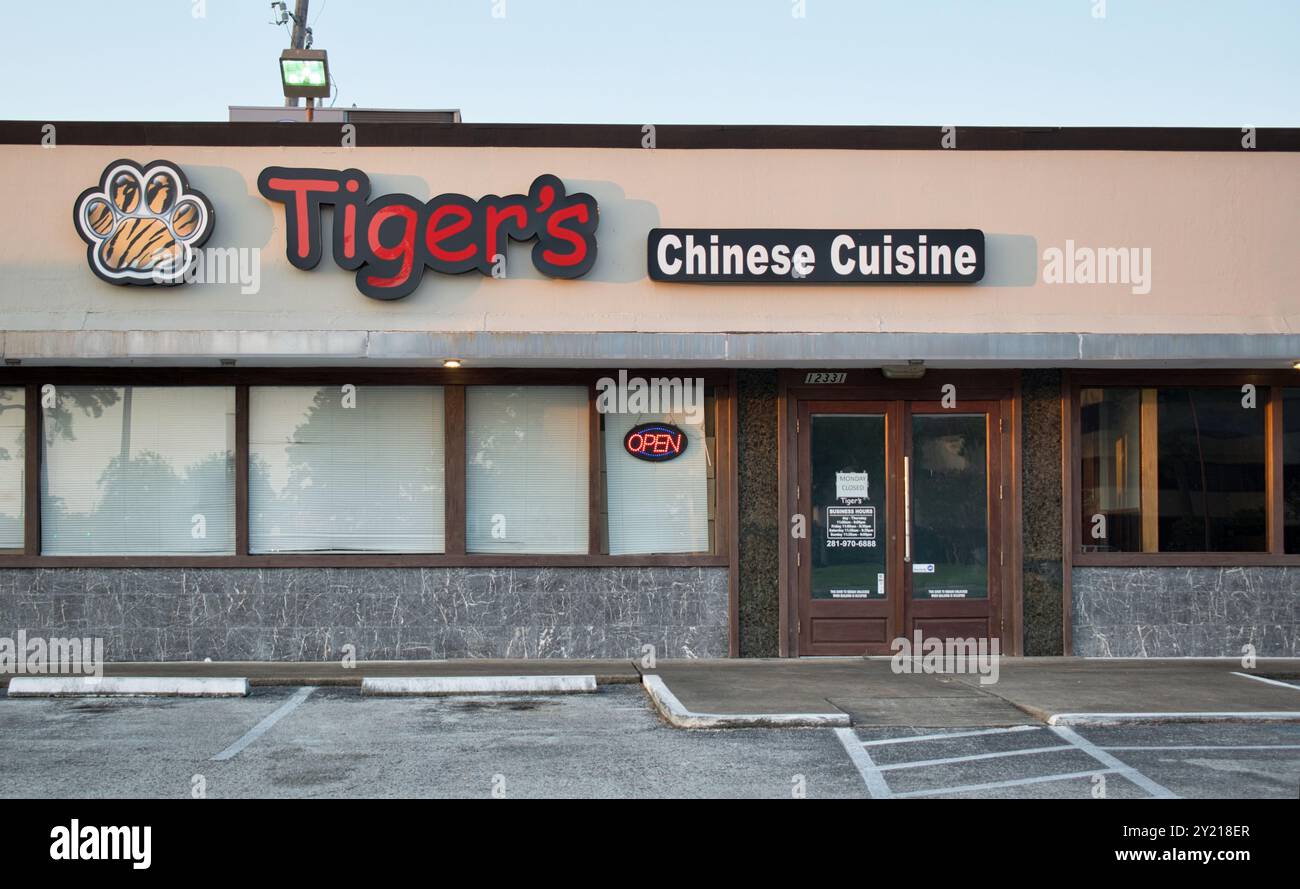 Houston, Texas USA 08-11-2024: Tigers Chinese Cuisine restaurant ...