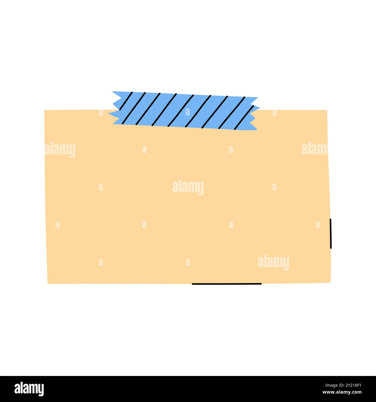 Blank note paper isolated vector element. Illustration of empty ...